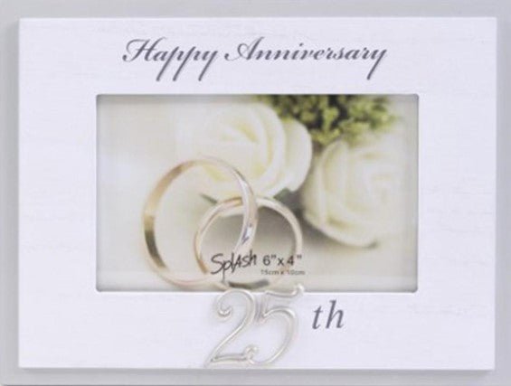 Happy Anniversary 25th Frame – Embroidery and Engraving Concepts