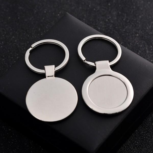 Stainless Steel Keychain- Round – Embroidery and Engraving Concepts
